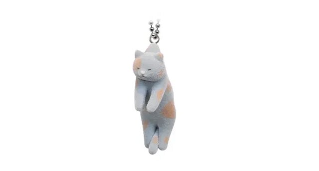 Игрушка Qualia Gashapon Toy Tsumada Neko 3, плюшевая кошка-талисман на цепочке, милая пятнистая двухцветная экзотическая короткошерстная кошка, котенок тонкини.