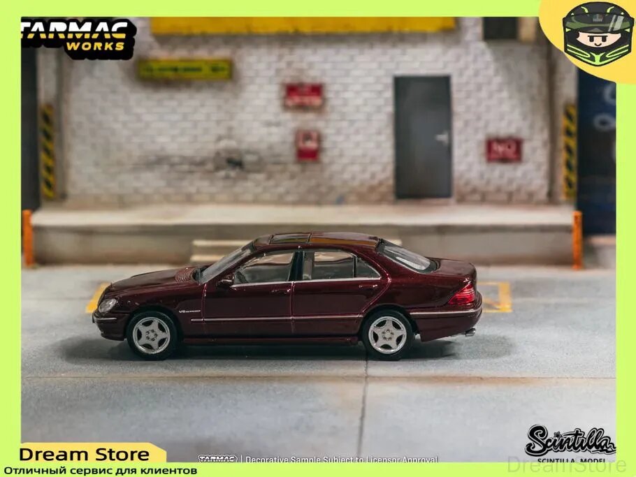 Машинка Tarmac works 1/64 Mercedes-Benz S 55 AMG Bordeaux Red Литой под давлением автомобильной модели
