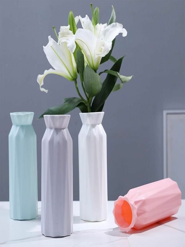 Vase, 20.5 cm , Plastic, 1 pcs