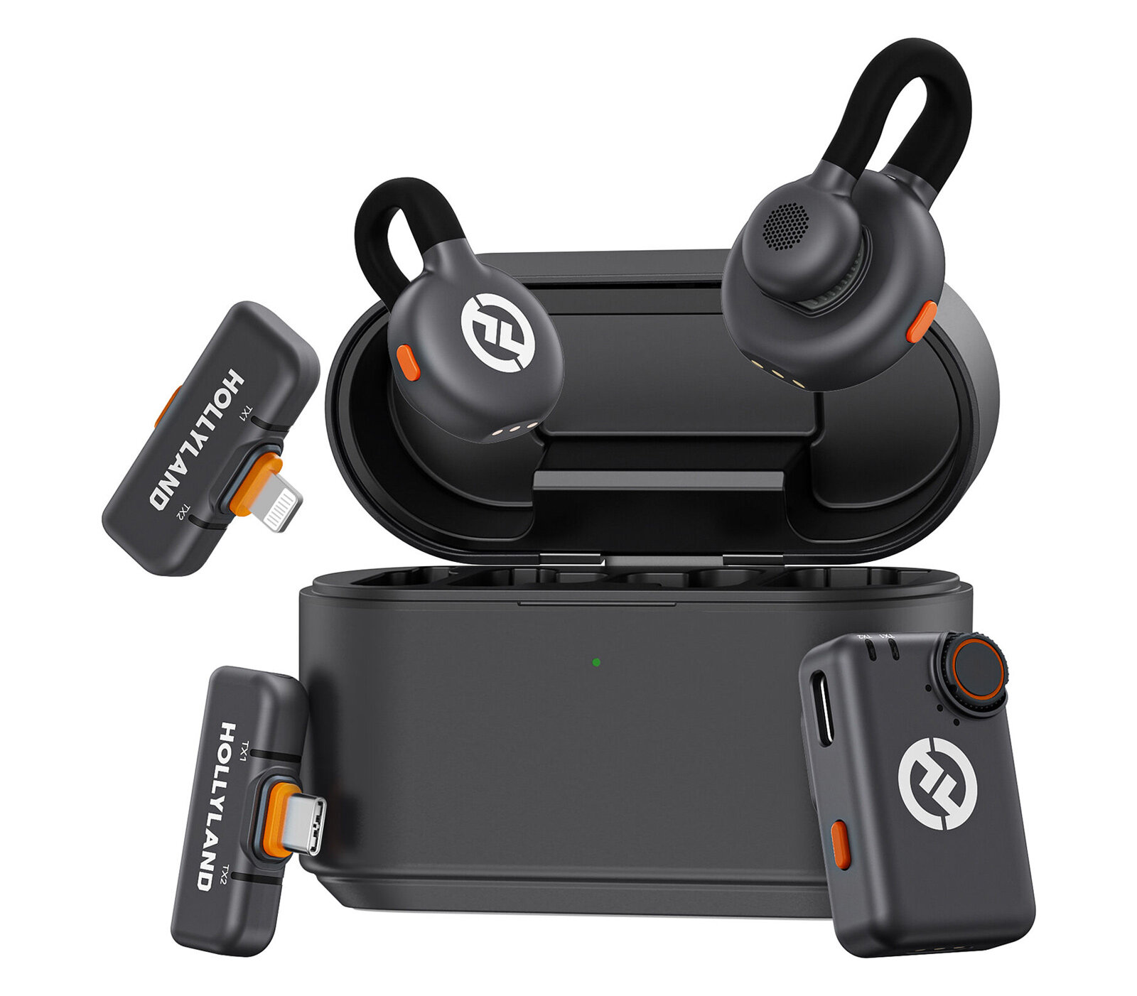 Беспроводная система Hollyland Lark M2S Ultimate Combo, TX+TX+RX, 3.5 мм TRS, USB-C, Lightning