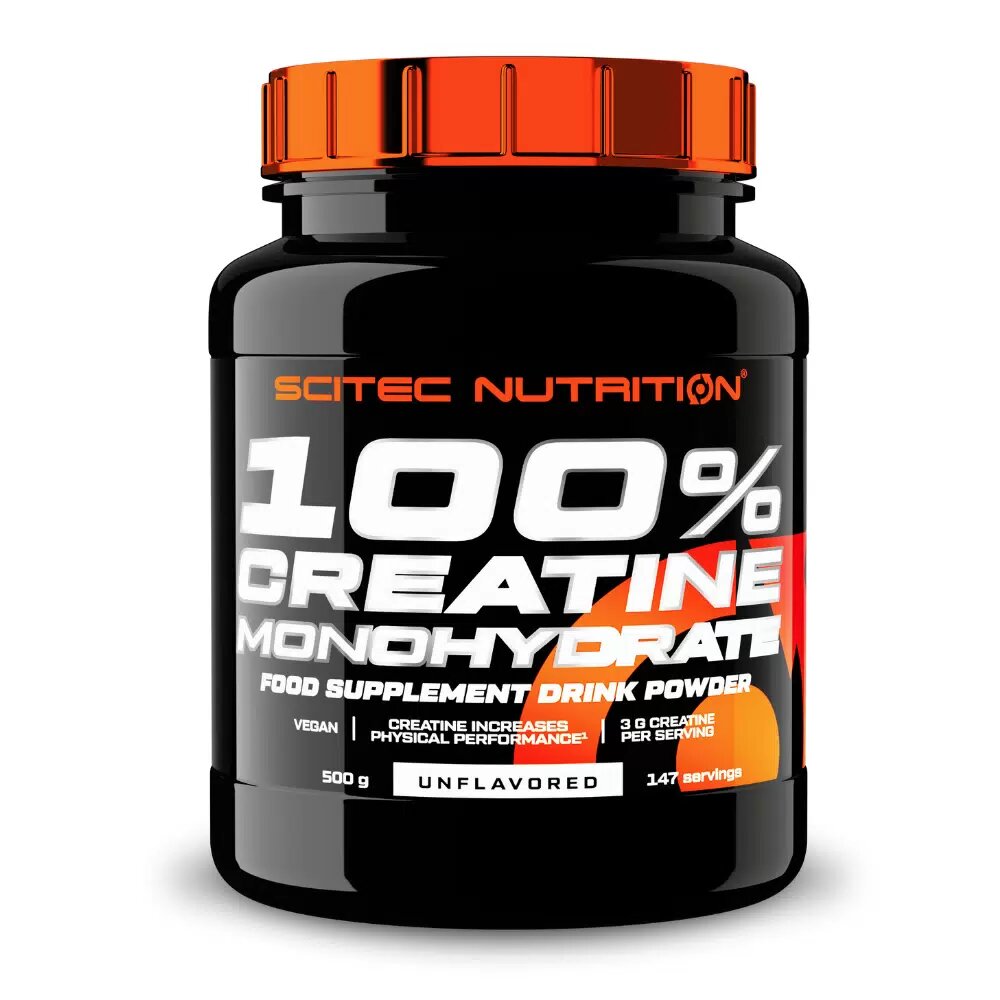 Креатин Scitec Nutrition "100% Creatine", моногидрат, нейтральный, 500 г