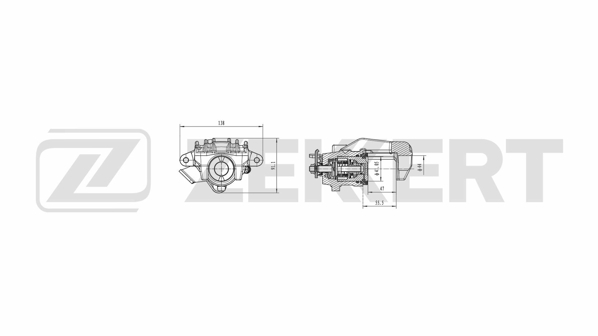 Тормозной суппорт задний правый для VW Golf IV 99-, Bora 98-