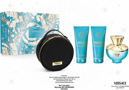 Туалетная вода versace dylan turquoise pour femme, набор