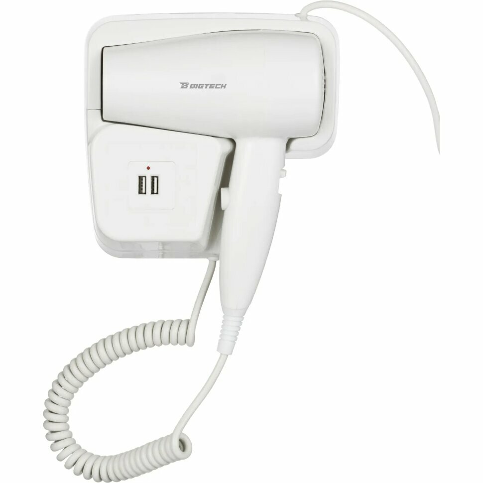 Фен BigTech JCX 501/1200, настенный, белый, 2352191