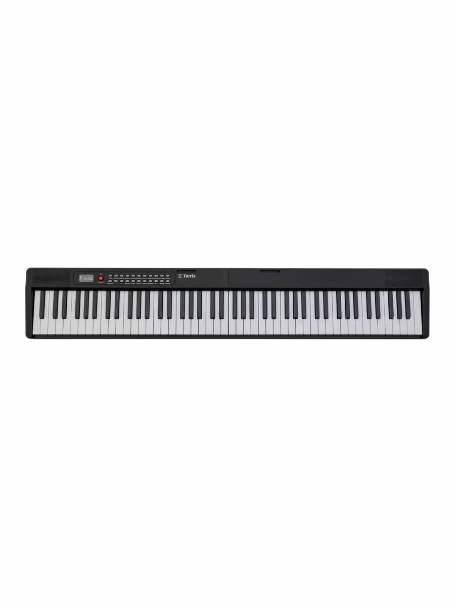 TERRIS TK-440 BK - Синтезатор складн, 88кл. активн. кл. с подсв, 1000 звуков, ритмов, BT, черный