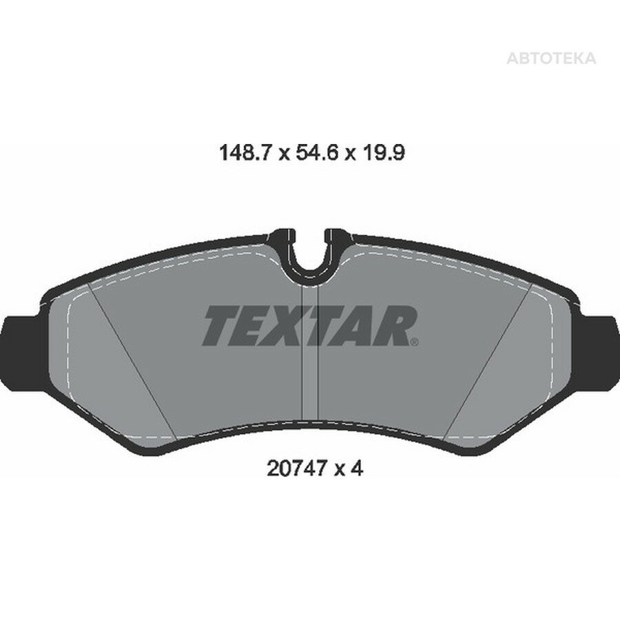 Колодки задние TEXTAR 2074701