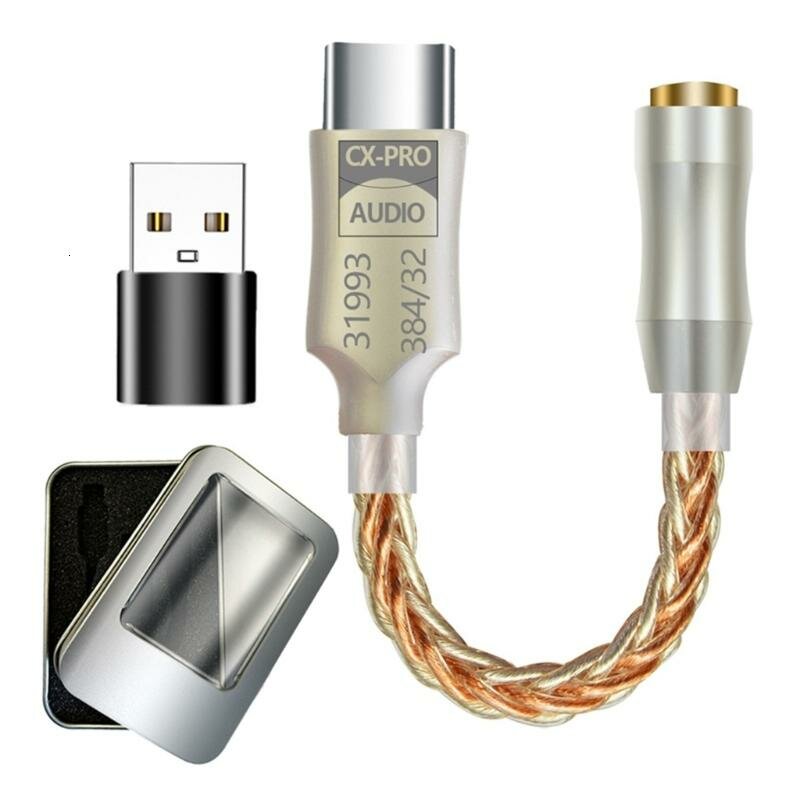 Адаптер USB-C на 3.5 мм ЦАП, Золотой