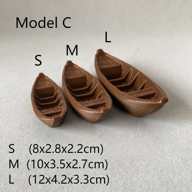 Фигурка лодки Model C коричневая, размер S