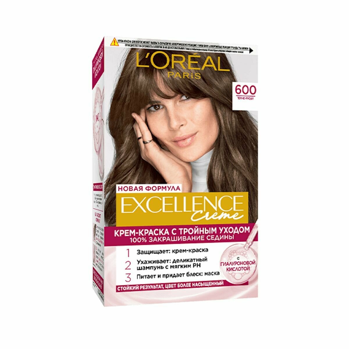 L'Oreal Paris Excellence стойкая крем-краска для волос, 6.00 темно-русый