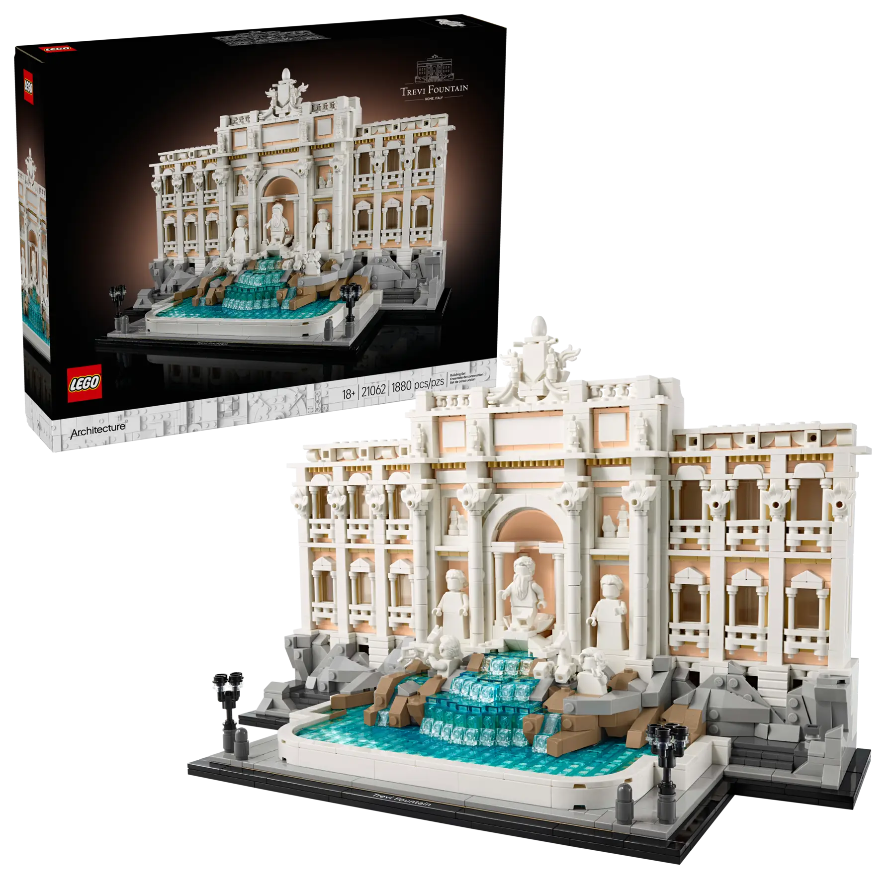 Конструктор LEGO Architecture 21062 Фонтан Треви, белый, 1880 дет.
