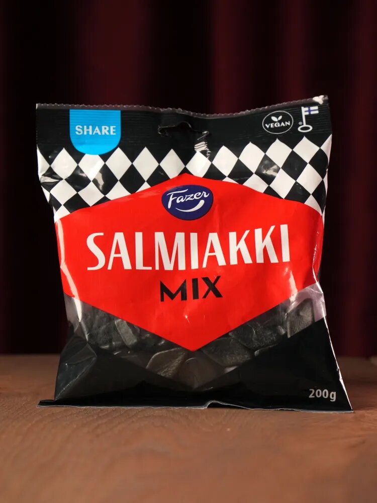 Лакрица финская Fazer Salmiakki Mix сальмиакки мармелад веган 200 г
