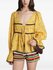 Топ SIEDRES Bow-print ruffled top, размер 42, Желтый