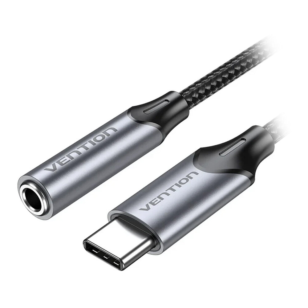 Кабель переходник Vention USB-C M/Jack 3.5mm F DAC 1.0m grey