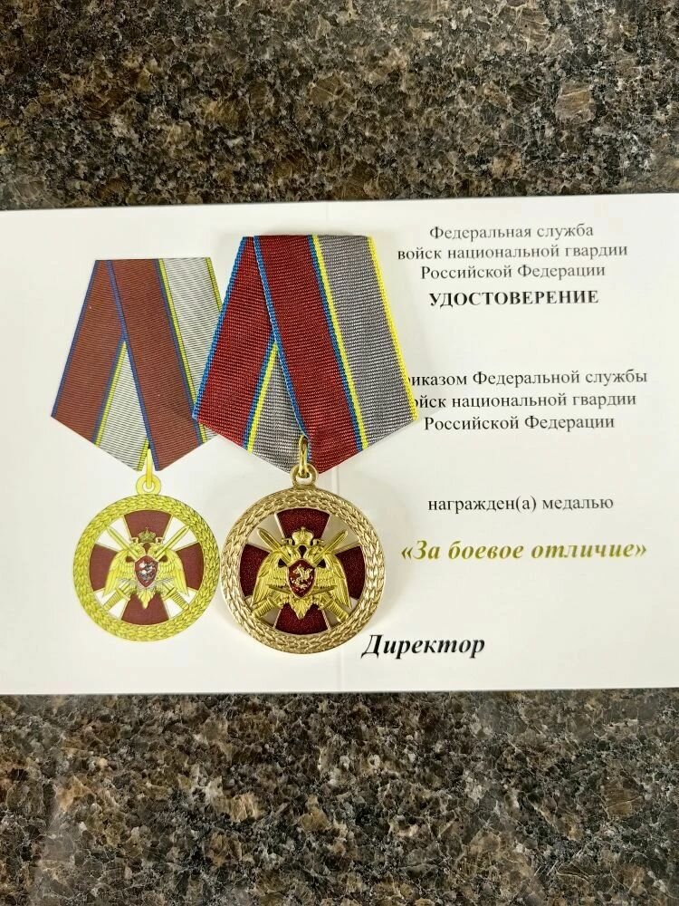 Медаль фсвнг РФ - За боевое отличие