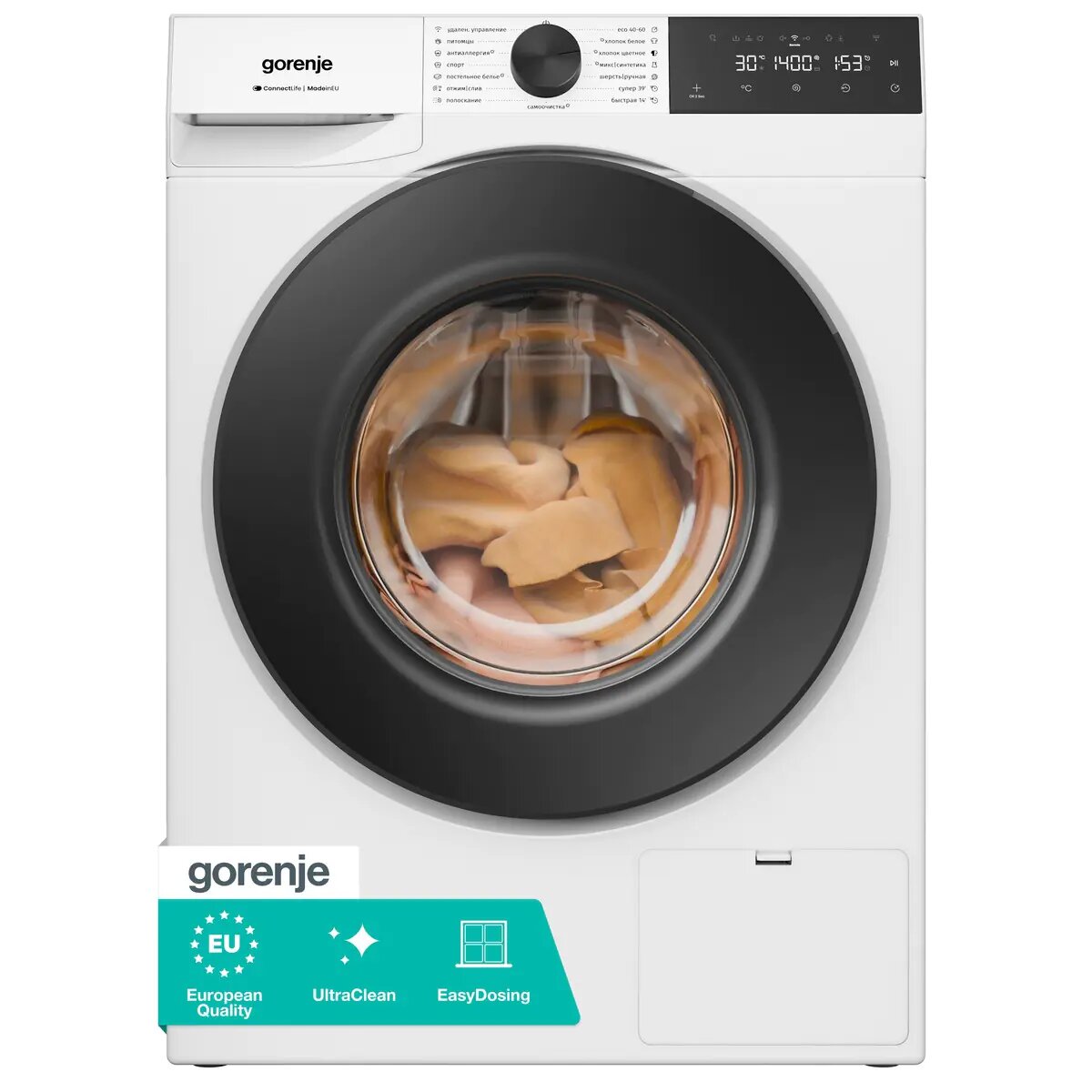 Стиральная машина Gorenje WG494A11, 9 кг загрузка, инвертор, белая