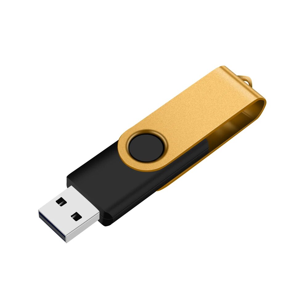 JASTER USB-флешка металлическая 128 ГБ 4 ГБ, Желтый, Yellow