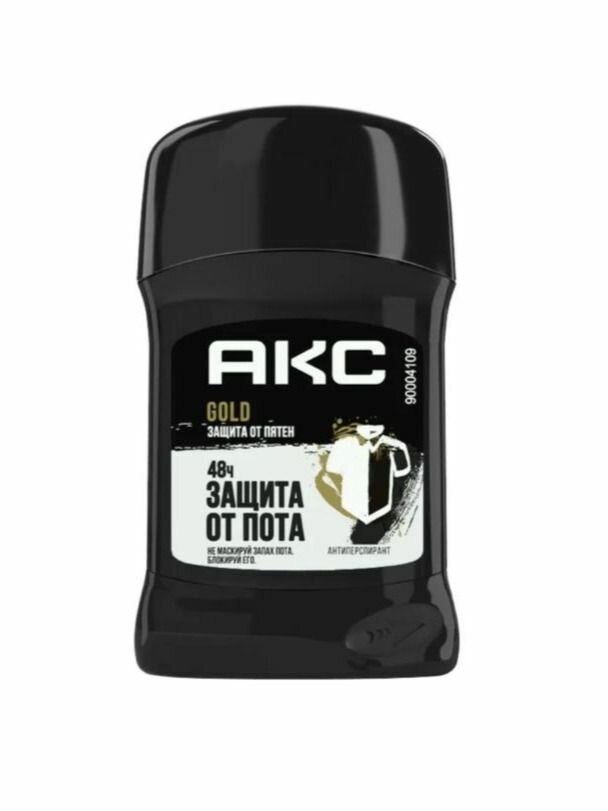 Акс Дезодорант мужской твердый стик парфюмированный Gold Агаровое дерево и ваниль, 50 мл