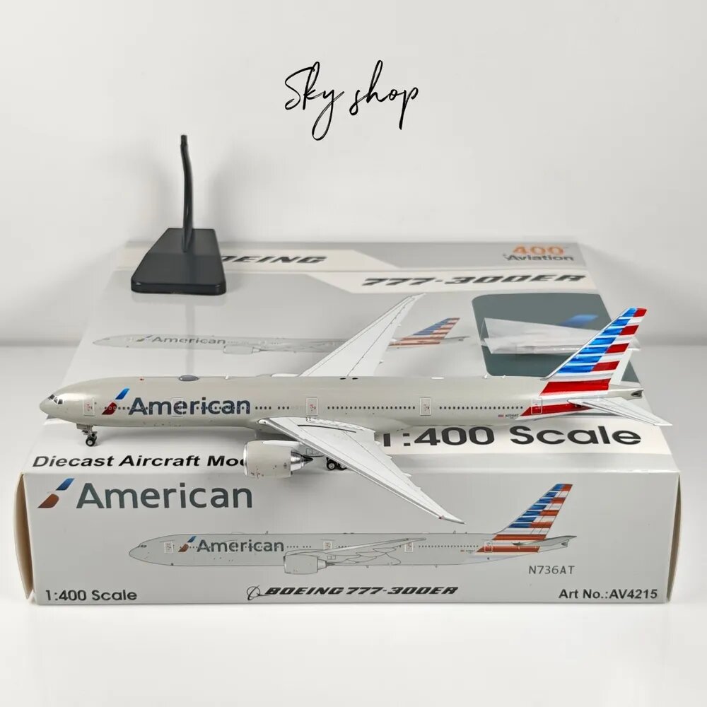 Aviation 1:400 модель самолета металлическая, American Airlines Боинг B777-300ER