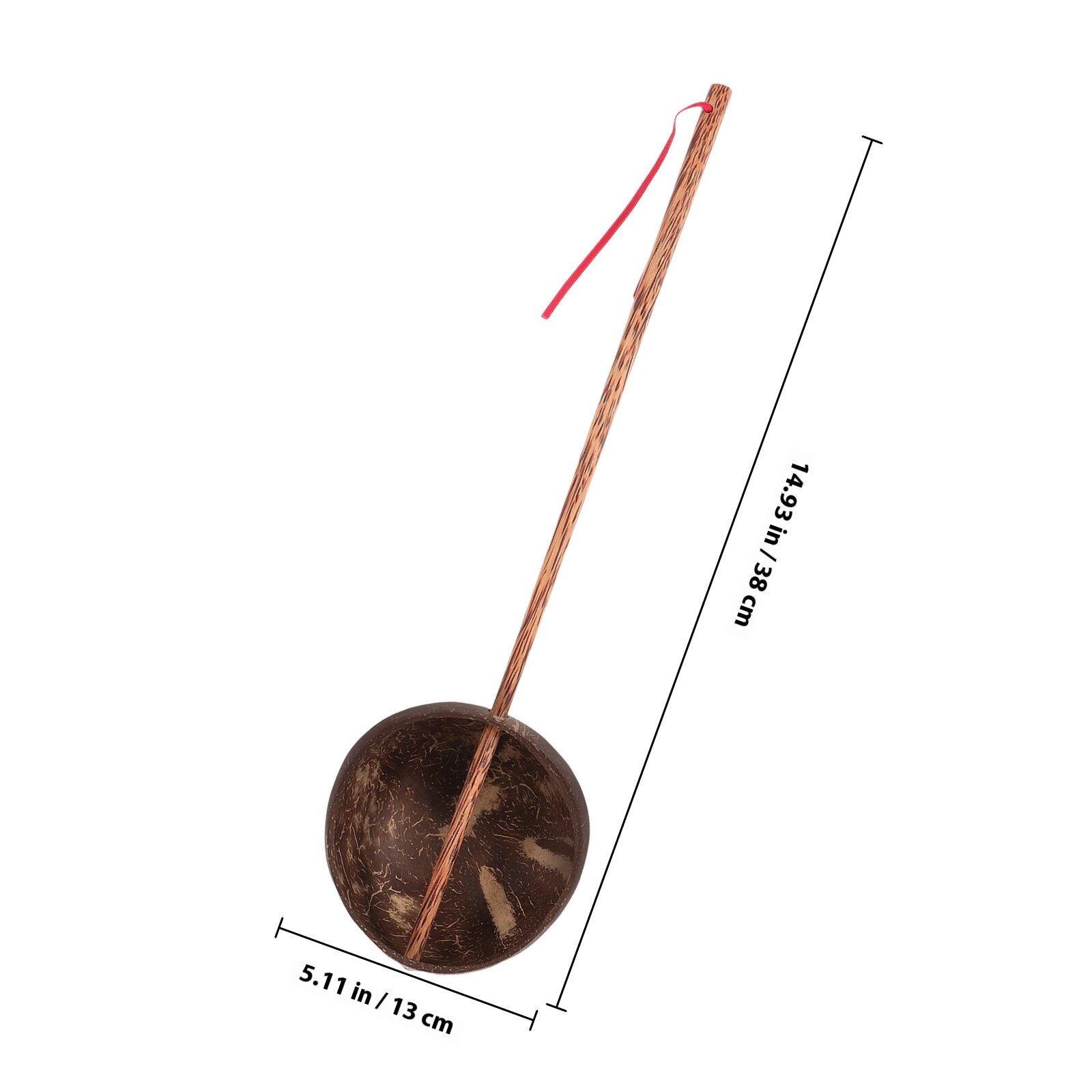 Длинная Ложка Для Воды Из Коconut Оболочки Подходит Для Бани И Душа 38.9 X 9.5 Cm