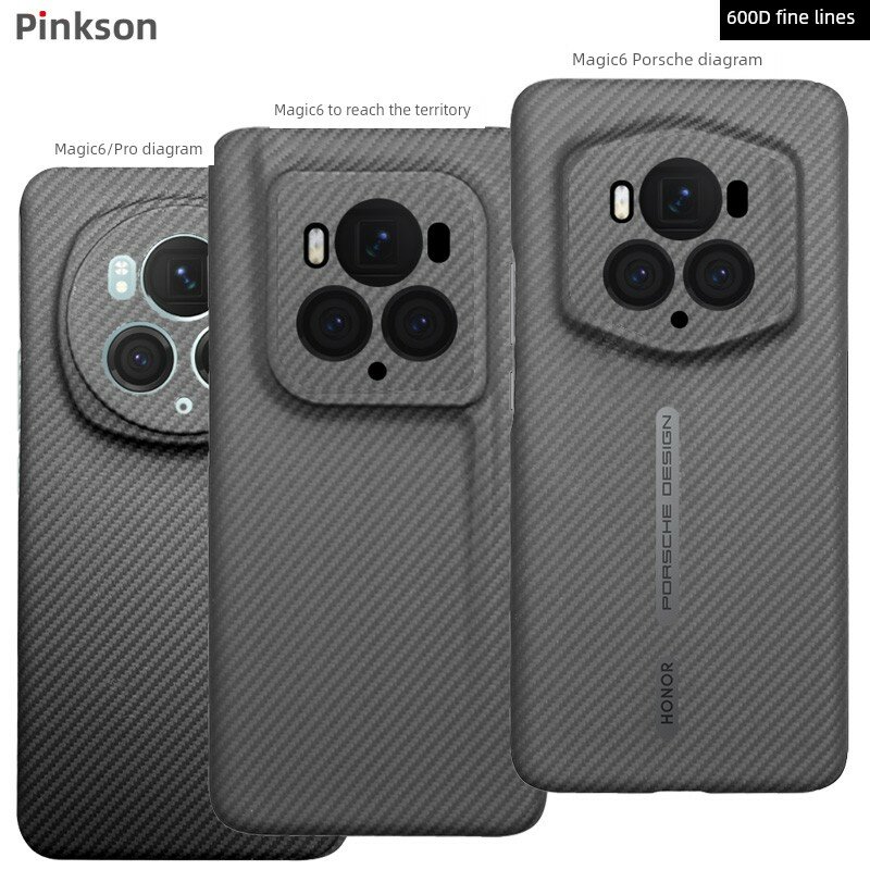 Чехол Pinkson из кевлара для Honor Magic6 Pro, текстурированный 600D с защитой объектива