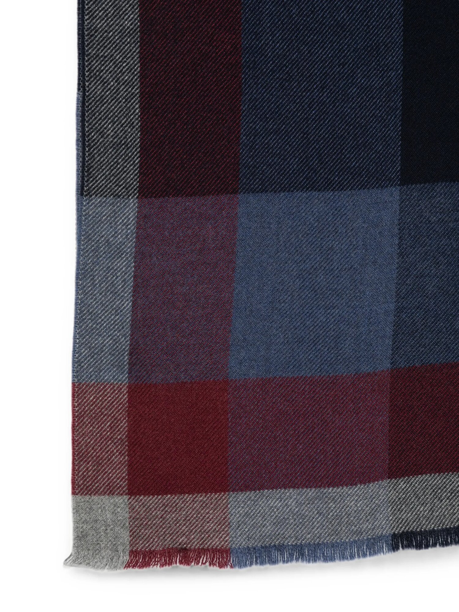Шарф BRUNELLO CUCINELLI Check-pattern frayed-edge scarf для мальчиков — фото 1