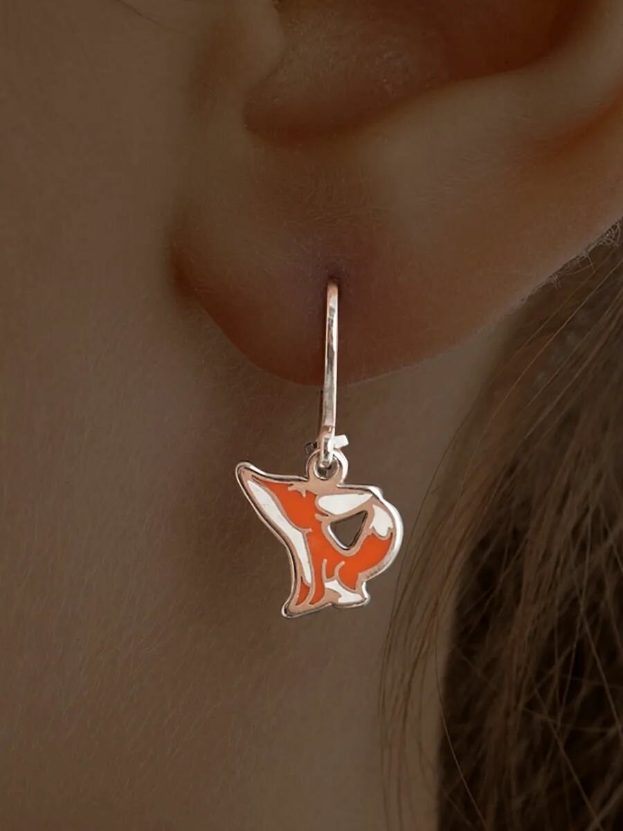 Серьги, 925 проба, эмаль