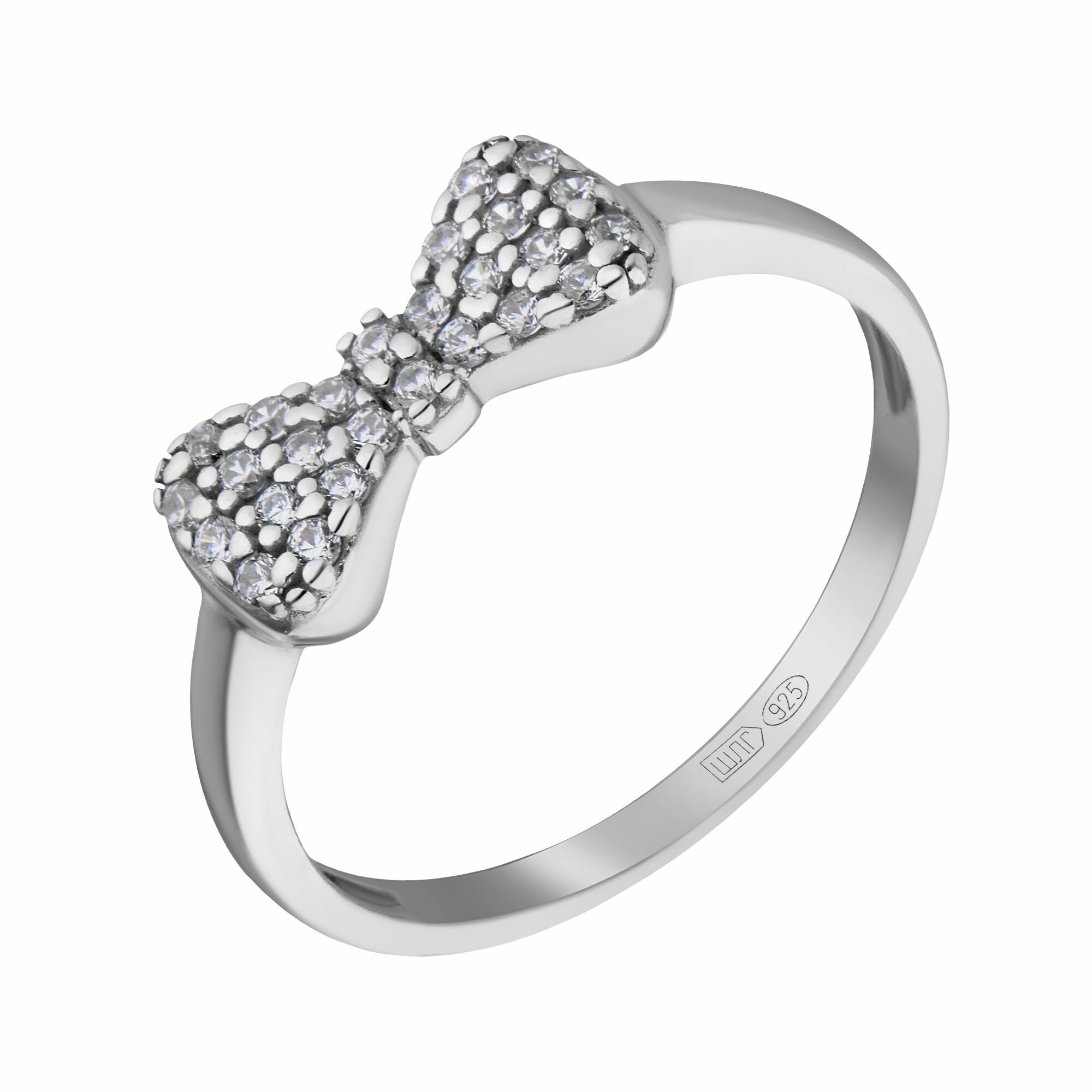 Кольцо, серебро, 925 проба, фианит
