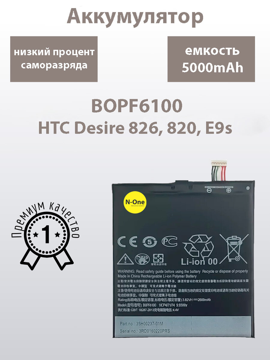 Аккумулятор для HTC Desire 826, 820, E9s BOPF6100 - N-One (Премиум)