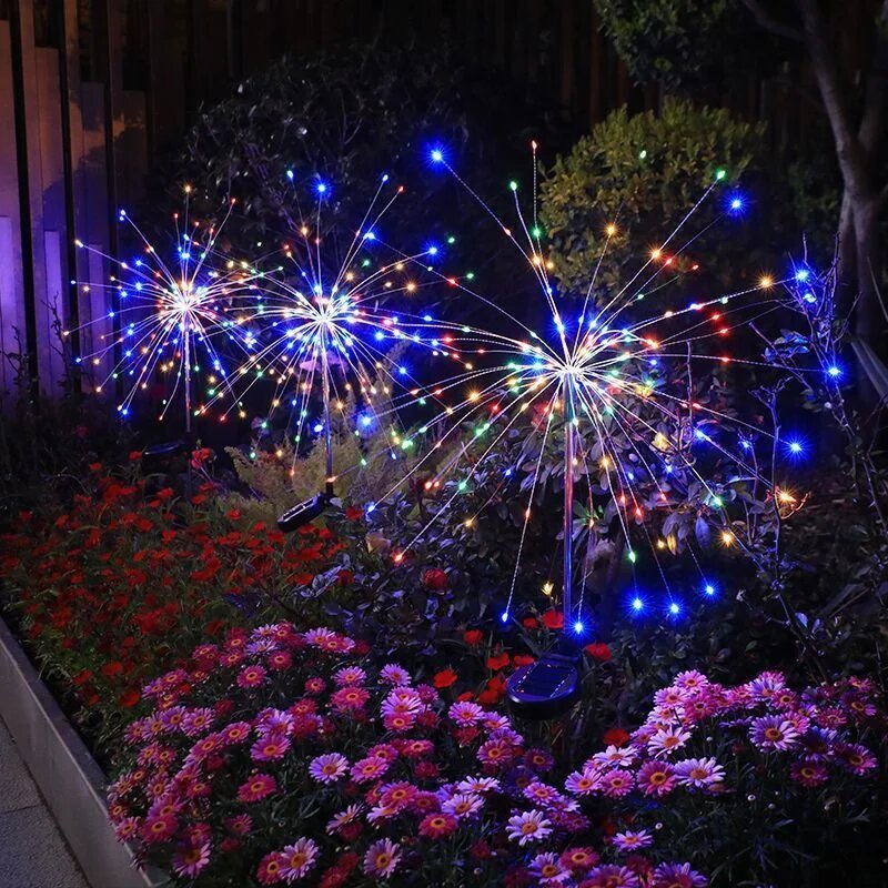 Солнечные светильники подсолнухи OKAL RED EAST Multicolor, 60LED