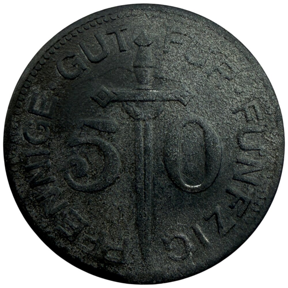 Германия, Германская империя, Золинген 50 пфеннигов 1917 г. (Zn)