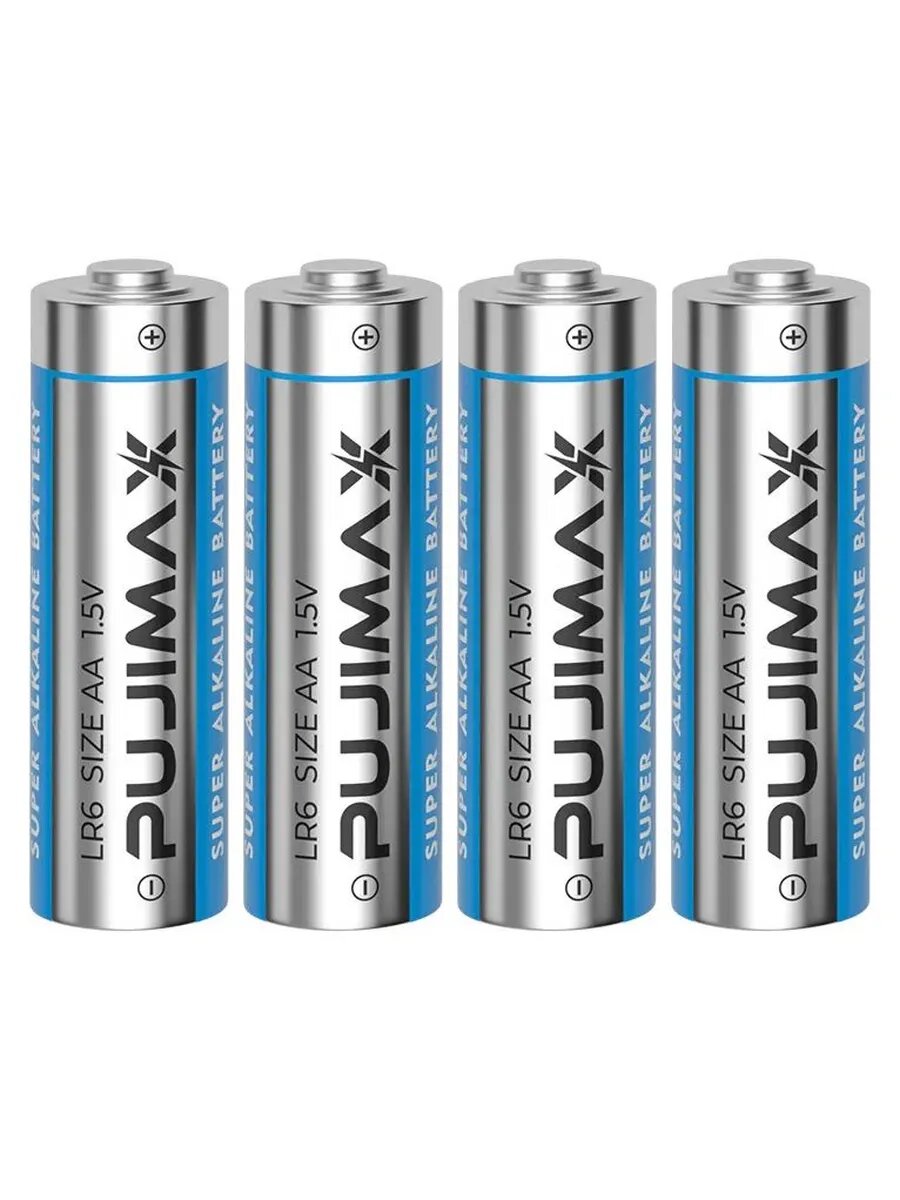 Батарейка пальчиковые Pujimax AA 1.5V (LR06), алкалиновые, 4 шт