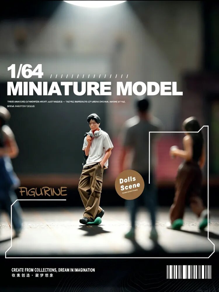 Фигурки людей 1:64 для макета и диорамы миниатюрные фигурки человечков для моделей автомобилей и коллекционирования