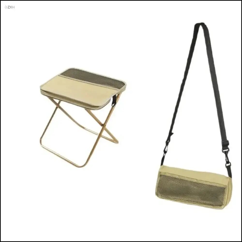 Табурет-рюкзак складной YOUSHITOP Khaki-L, углеродистая сталь, 29 x 25 x 31 см, 1 шт