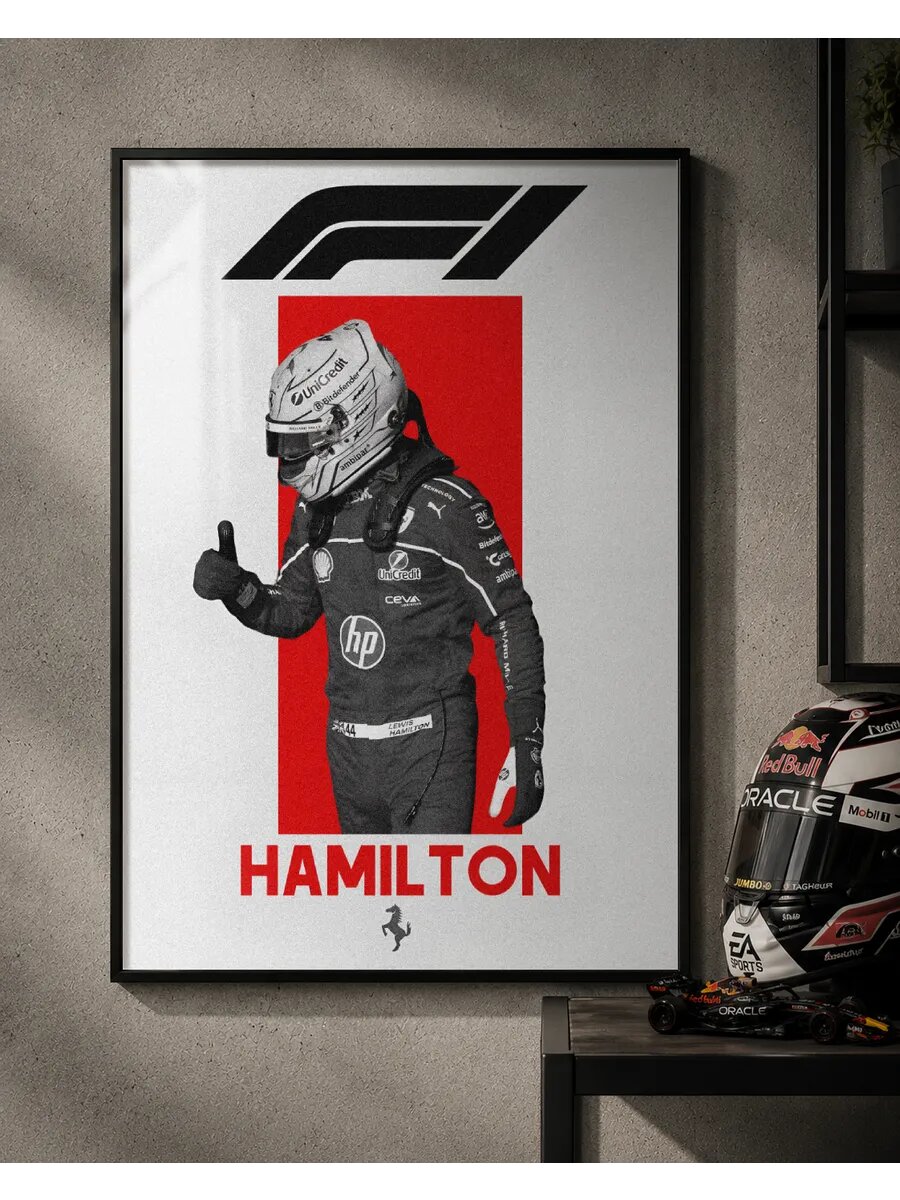 Постер Формула 1 Lewis Hamilton A3 42X29.7см Хэмилтон