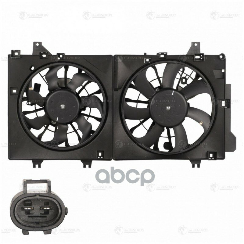 Вентилятор радиатора Mazda 3 (BM) (13-) 1.5i/1.6i/2.0i (2 вент.) (с кожухом) (LFK 2513) LUZAR арт. LFK2513