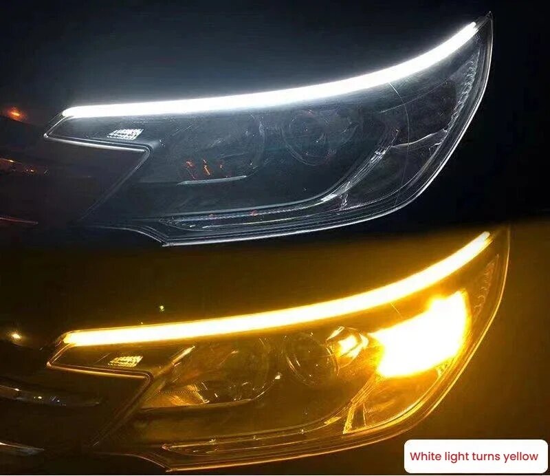 2 шт. LED DRL полосы для фар Renault Duster 2017-2023, White, 60cm