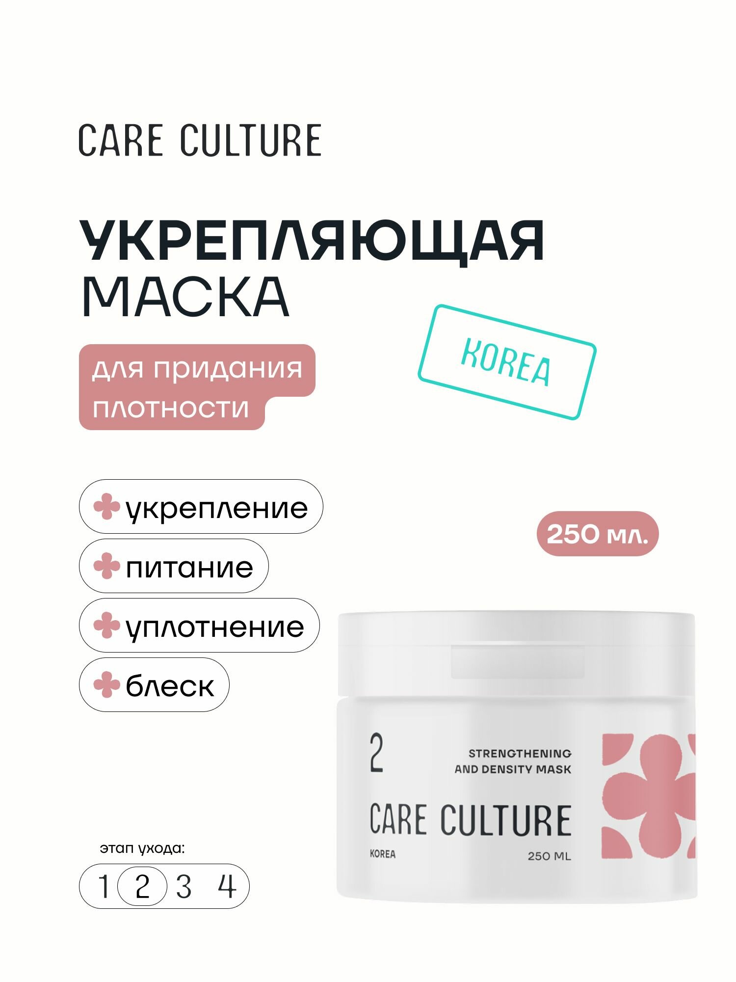 Маска для волос укрепляющая, для придания плотности