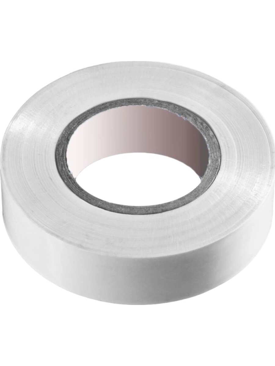 Изолента белая ABRO ET-912-15-9-WHT-RW 15 мм x 9.1 м маленькая