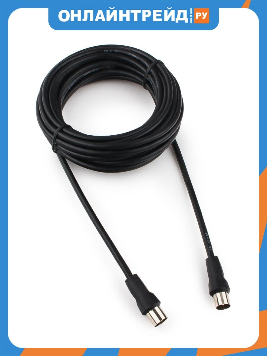 Кабель телевизионный Cablexpert , Coaxial M/F, 5м