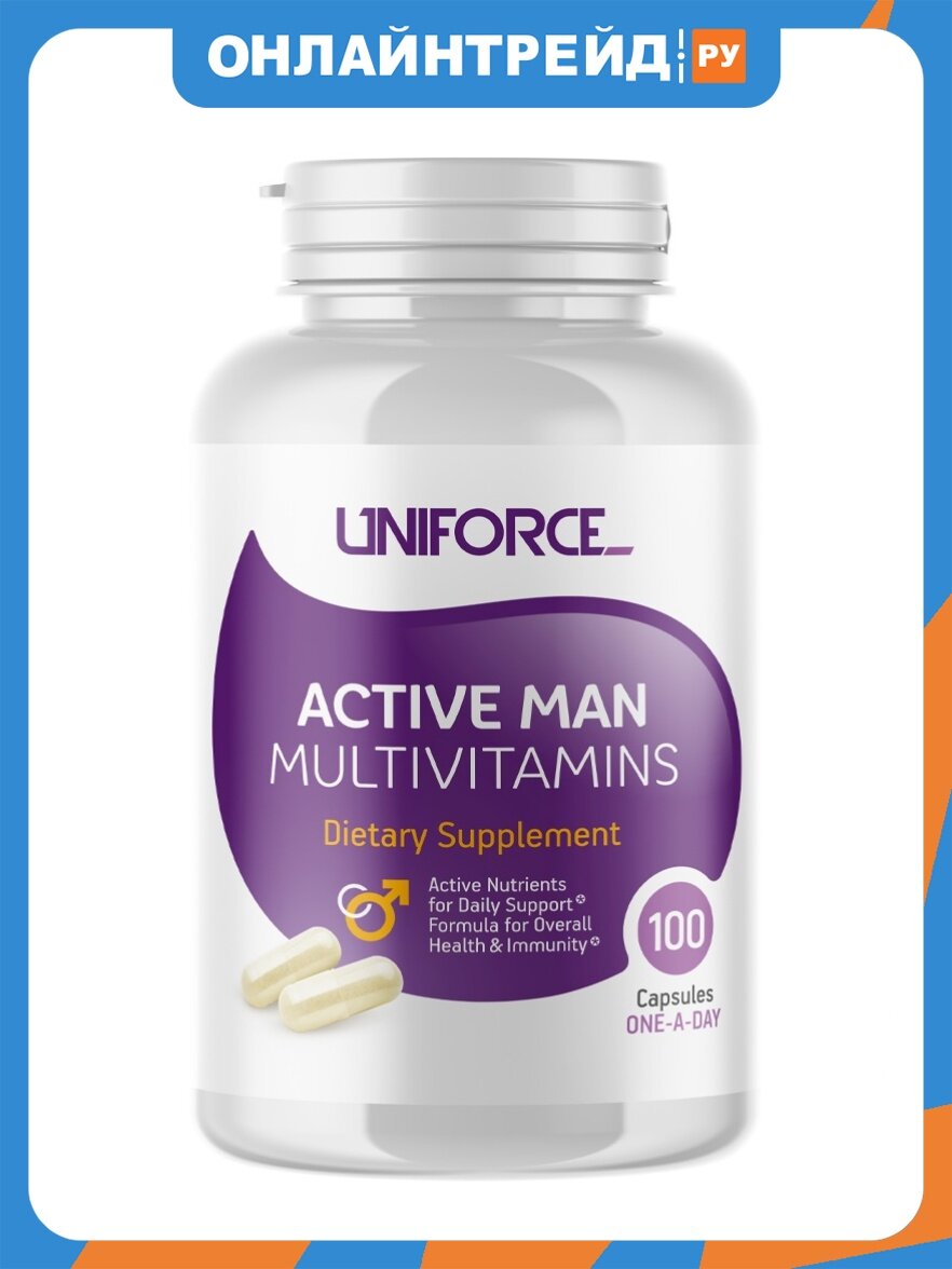 БАД Uniforce Active Man Multivitamins 100 капс