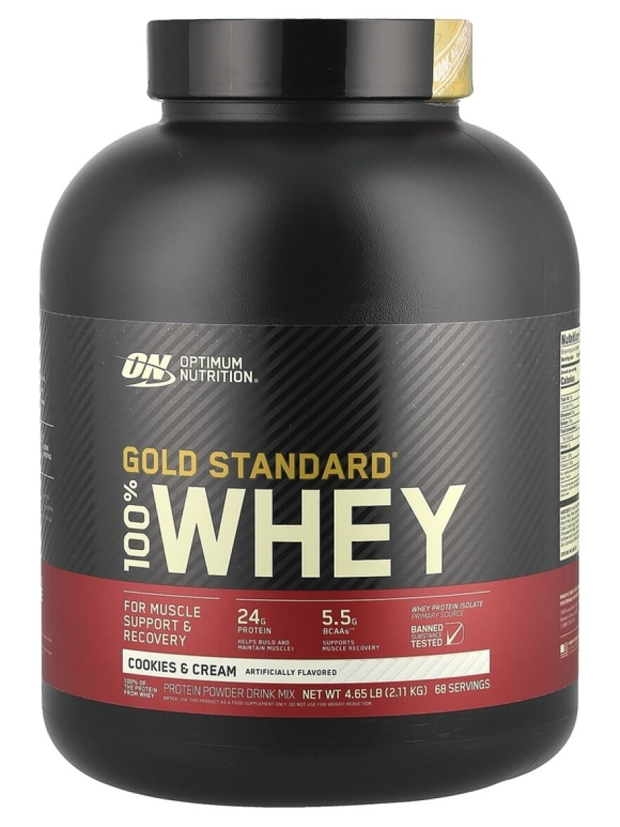 Протеин Optimum Nutrition Whey protein Gold standard 4.65lb - Cookies & Cream