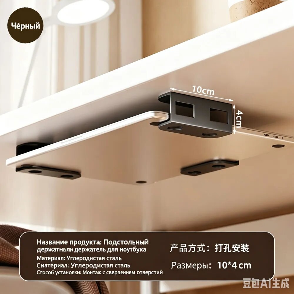 Настенная полка для ноутбука и планшета сталь