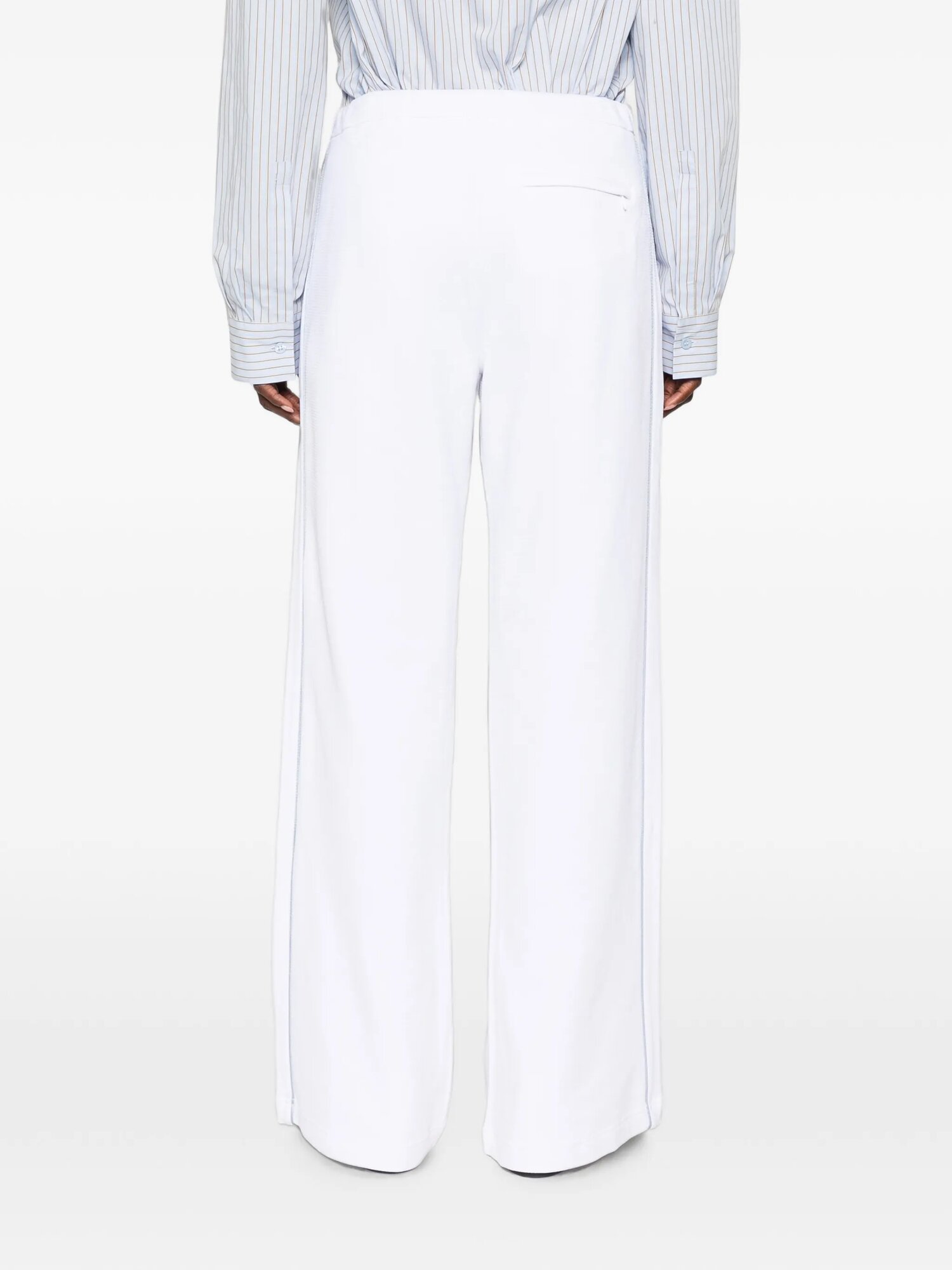 Брюки Casablanca Drawstring-waistband track pants, размер 42, бежевый/белый — фото 1