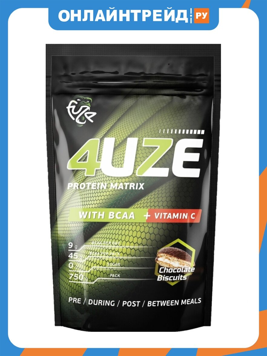 Мультикомпонентный протеин Fuze PureProtein + BCAA Шоколадное печенье 750г