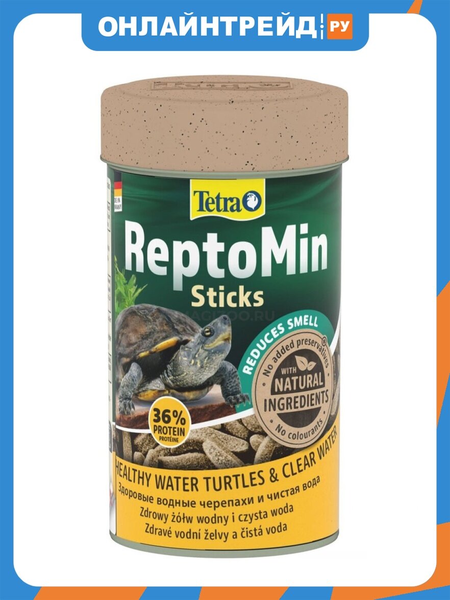 Корм основной для водных черепах Tetra ReptoMin Sticks 100 мл.
