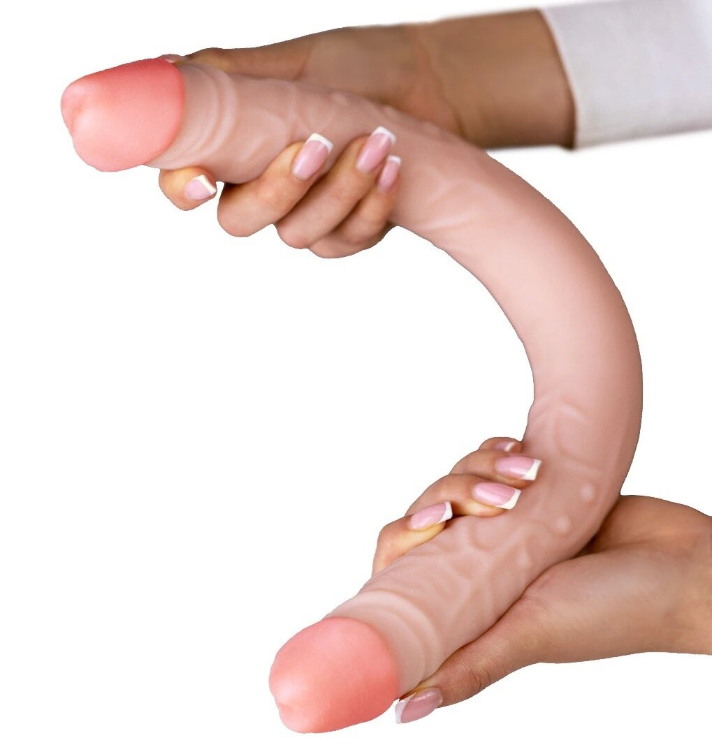 LOVETOY (А-Полимер) Фаллоимитатор киберкожа Double Dong 47 см 930500, телесный