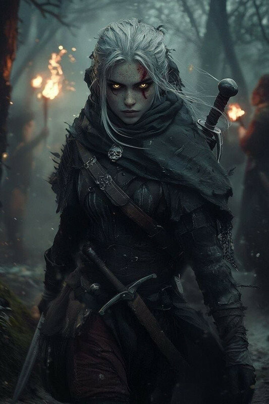 Набор для вышивания крестом, 14CT/The Witcher /40x50cm (без подрамника, без рамки)