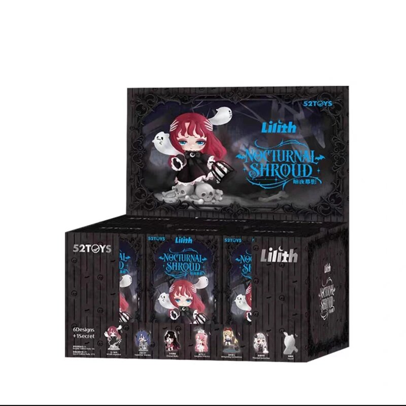 52TOYS Серия Blind Box Lilith Nocturnal Shroud Фигурка Лилит Черный, Whole box 6 pcs