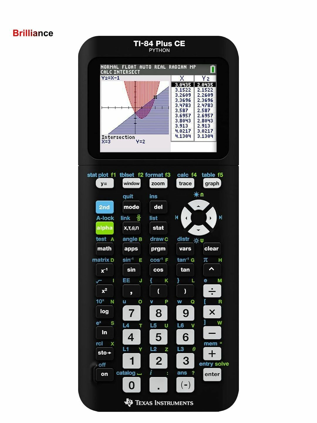 Графический калькулятор TEXAS INSTRUMENTS TI-84 PLUS CE Python Edition, черное