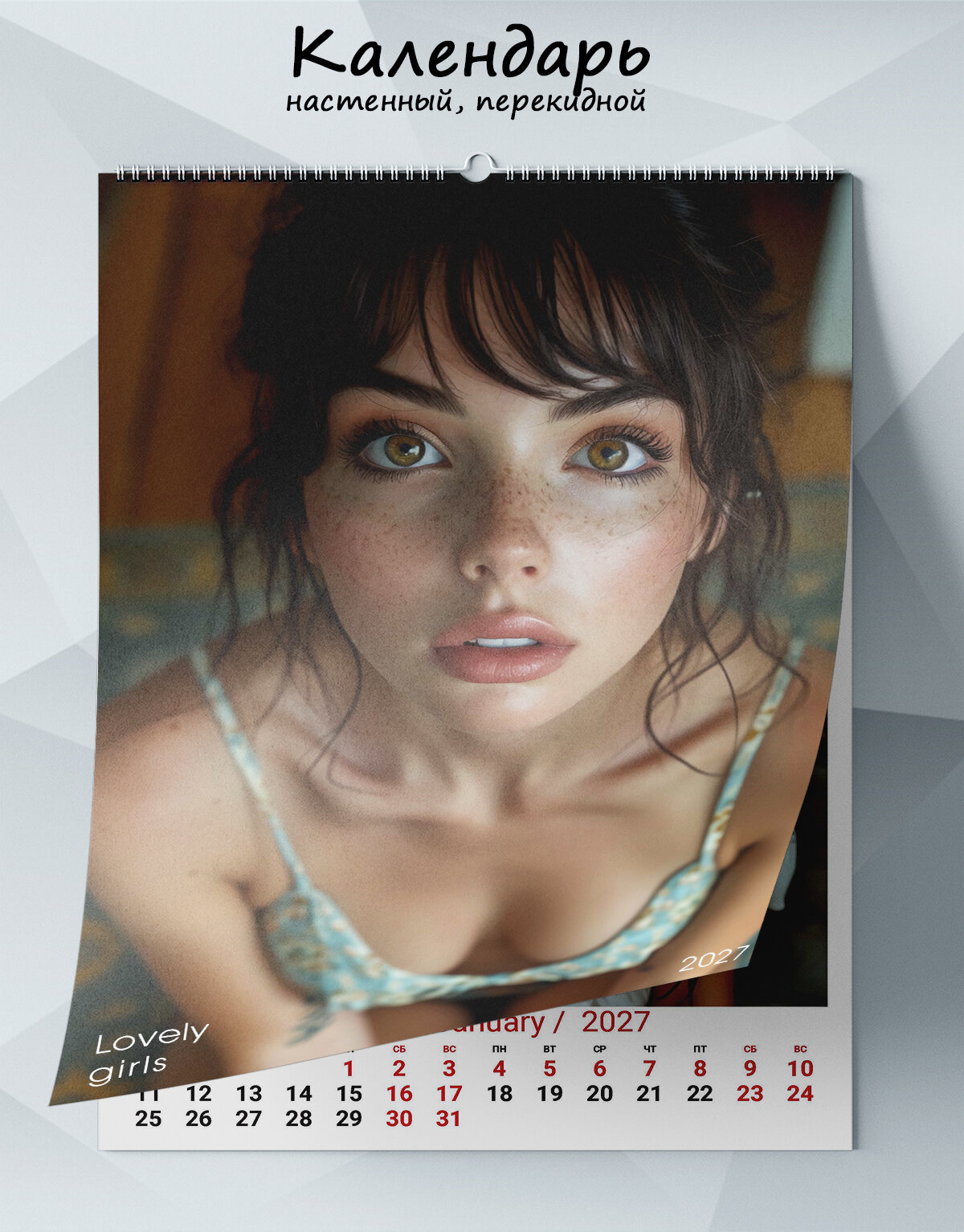 Календарь настенный, перекидной "Lovely girls" на 2027 год
